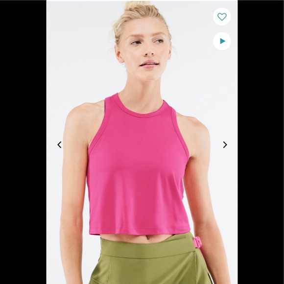 Fabletics | Tops | Nwt Fabletics Blake Crop Tank Pink Punch Xl | Poshmark